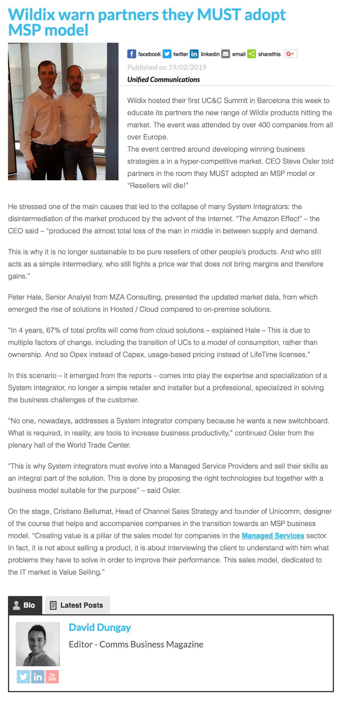 Wildix warn partners they MUST adopt MSP model | Wildix