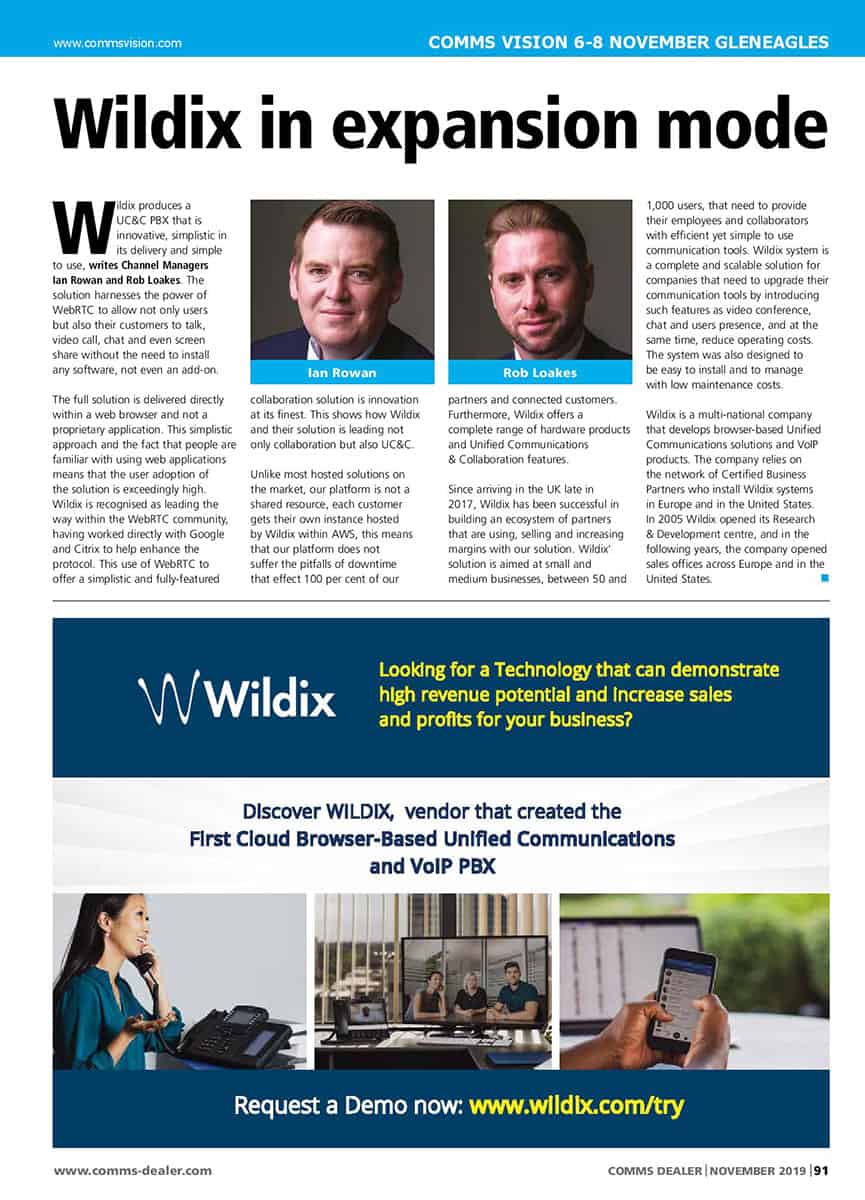 Wildix at Comms Vision Convention 2019 | Wildix